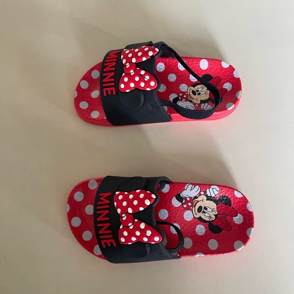 Disney | Shoes | Disney Minnie Mouse Flip Flops For Toddler Girls ...